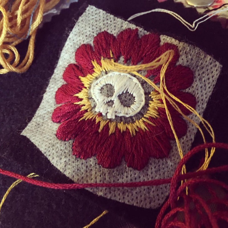 Calavera en fleur | Kit Broche - Noodle Graphique